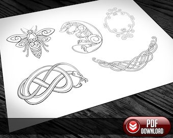 Leather Demi Gauntlet Pattern / Viking Knotwork / (Instant Download) - Etsy
