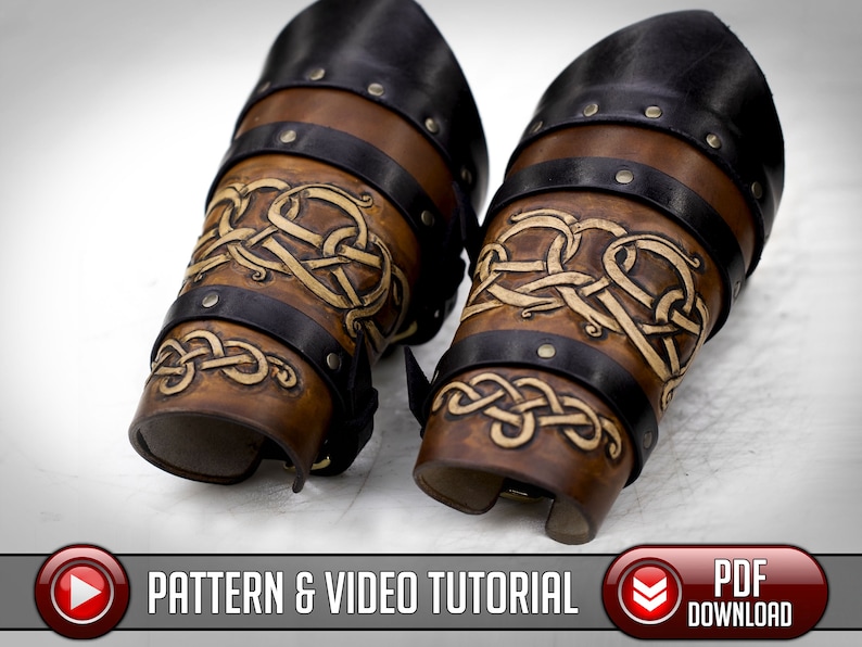 Leather Vambrace Pattern / Viking Knotwork / Digital Download - PDF ...