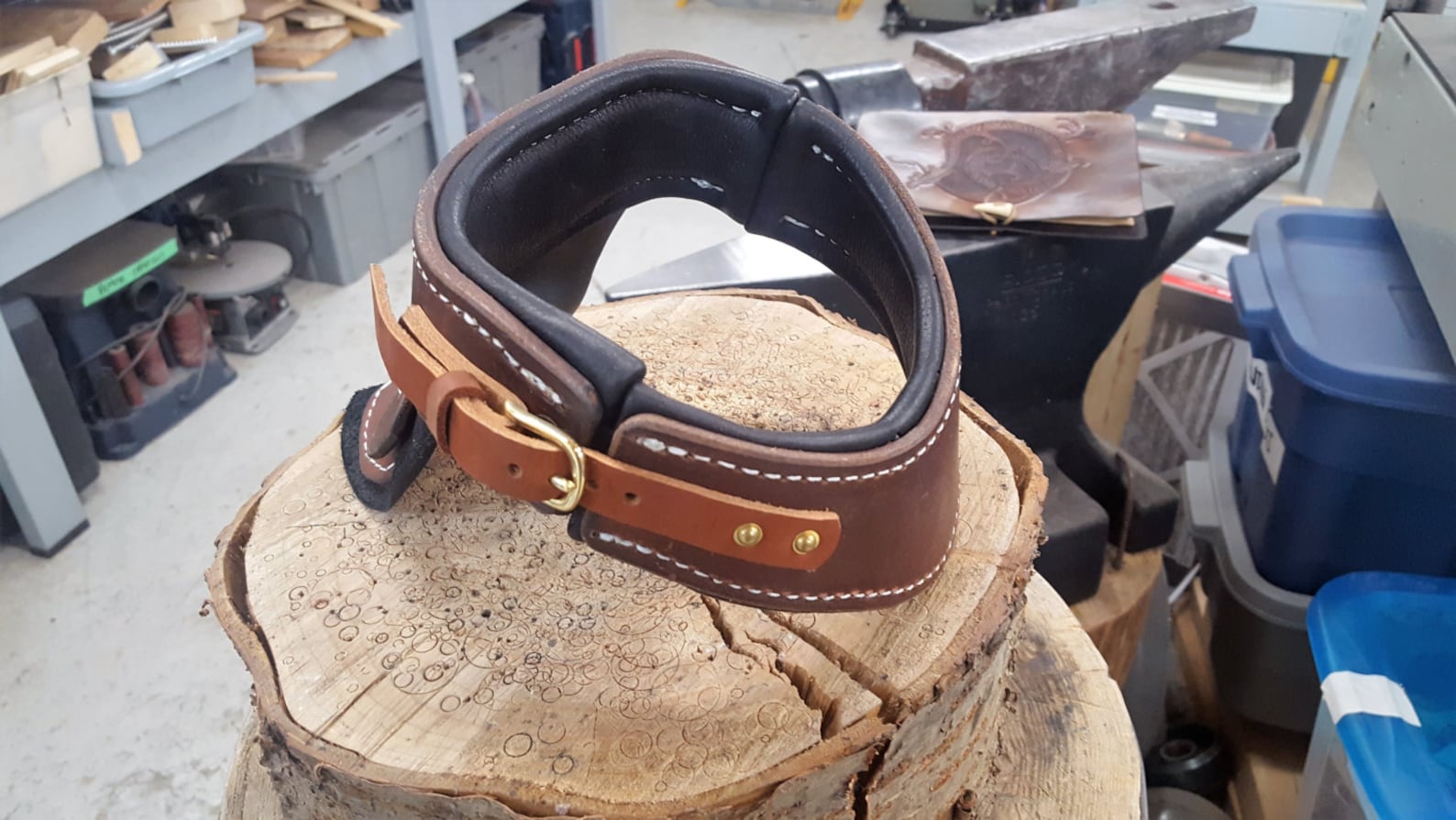 Leather Gorget / Leather Neck Armor / Brown Made to Order | Etsy