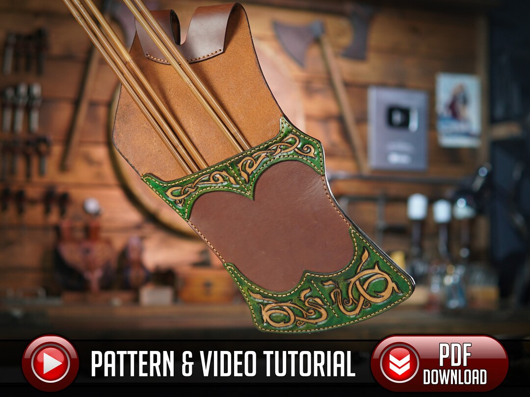 Leather Quiver Pattern / Belt Quiver / Viking Knotwork - PDF - SVG ...