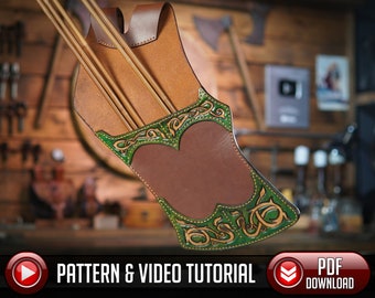 Leather Quiver Pattern / Belt Quiver / Viking Knotwork PDF SVG LASER - Etsy