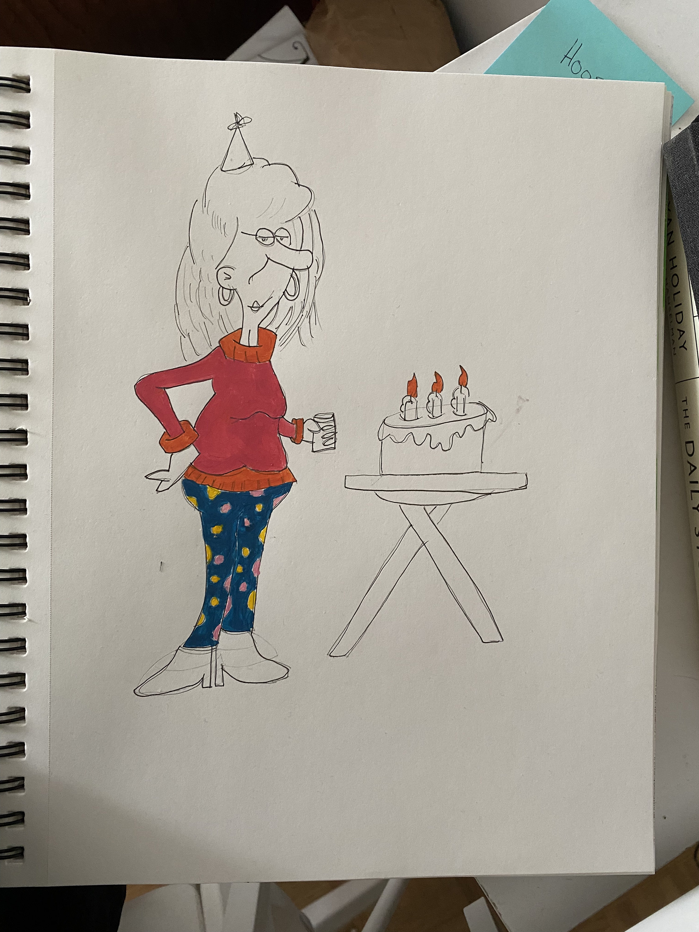 Custom Hand Drawn, Hand Painted Cartoon Caricature for Birthdays, Fun ...