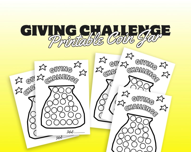 Printable Saving Challenge Coin Jar Template Savings Jar Template ...