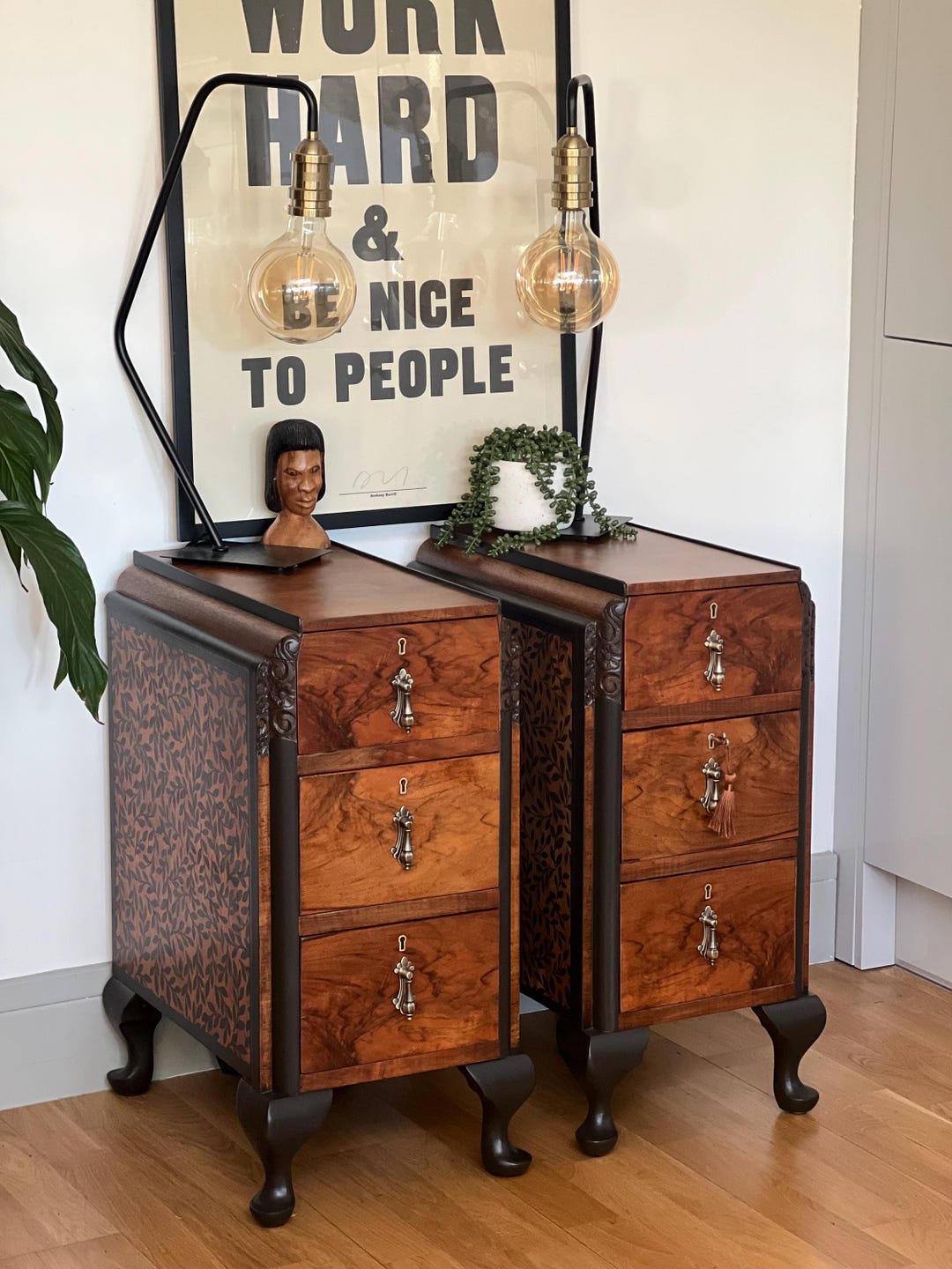 SOLD – Bespoke Vintage Bedside Cabinets | Commission Example ...