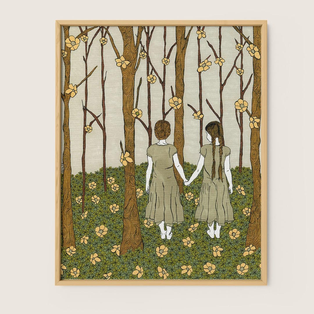 Wall Art Print Illustration | Best Friends Room Decor Dorm Decor Best ...