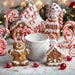 8 Newborn Christmas Digital Backdrop, Hot Coco Cup Insert With ...