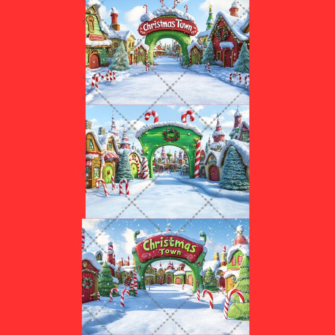 Grinch Whoville Digital Background Backdrop for Photography Composite ...