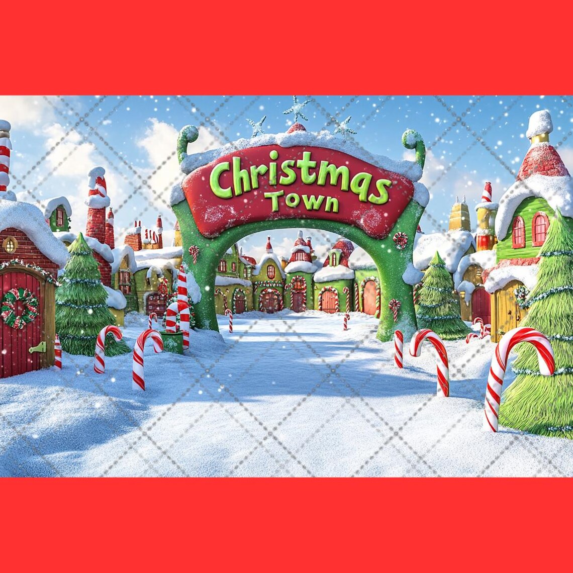 Grinch Whoville Digital Background Backdrop for Photography Composite ...