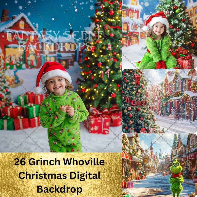 Grinch Backdrop - Etsy