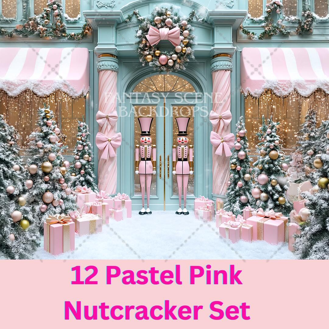 Pink Nutcracker Christmas Digital Backdrop Photography, Nutcracker ...