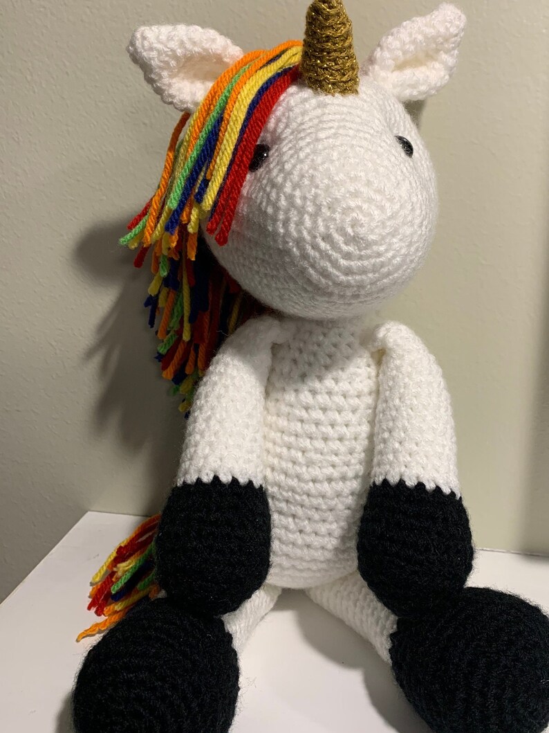Unicorn CUSTOM Crocheted in Colors of Your Choice - Etsy