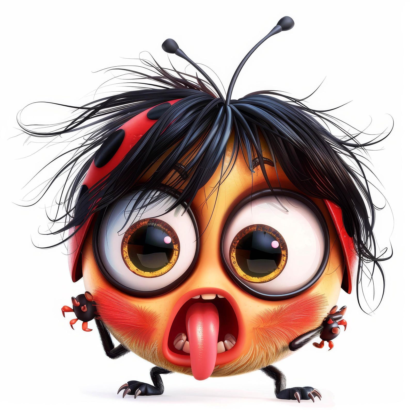 18 Funny Ladybug Clip Art | Printable Watercolor Illustrations | High ...