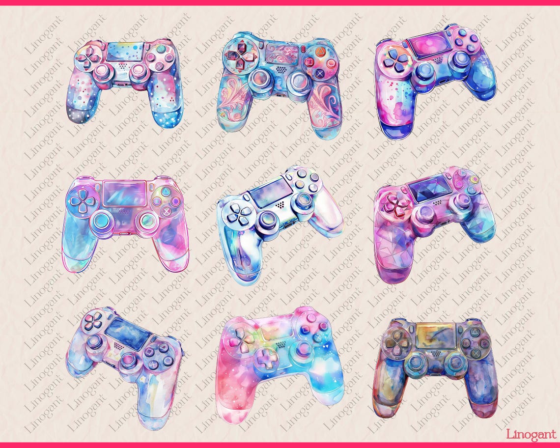 44 PNG Gamepad Clipart, Gaming Controller Illustrations, Colorful ...
