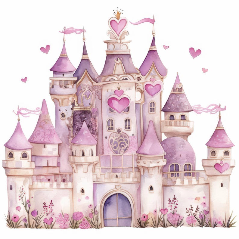 12 Fairy Tale Castle Clipart Bundle, Whimsical Tale Illustration ...