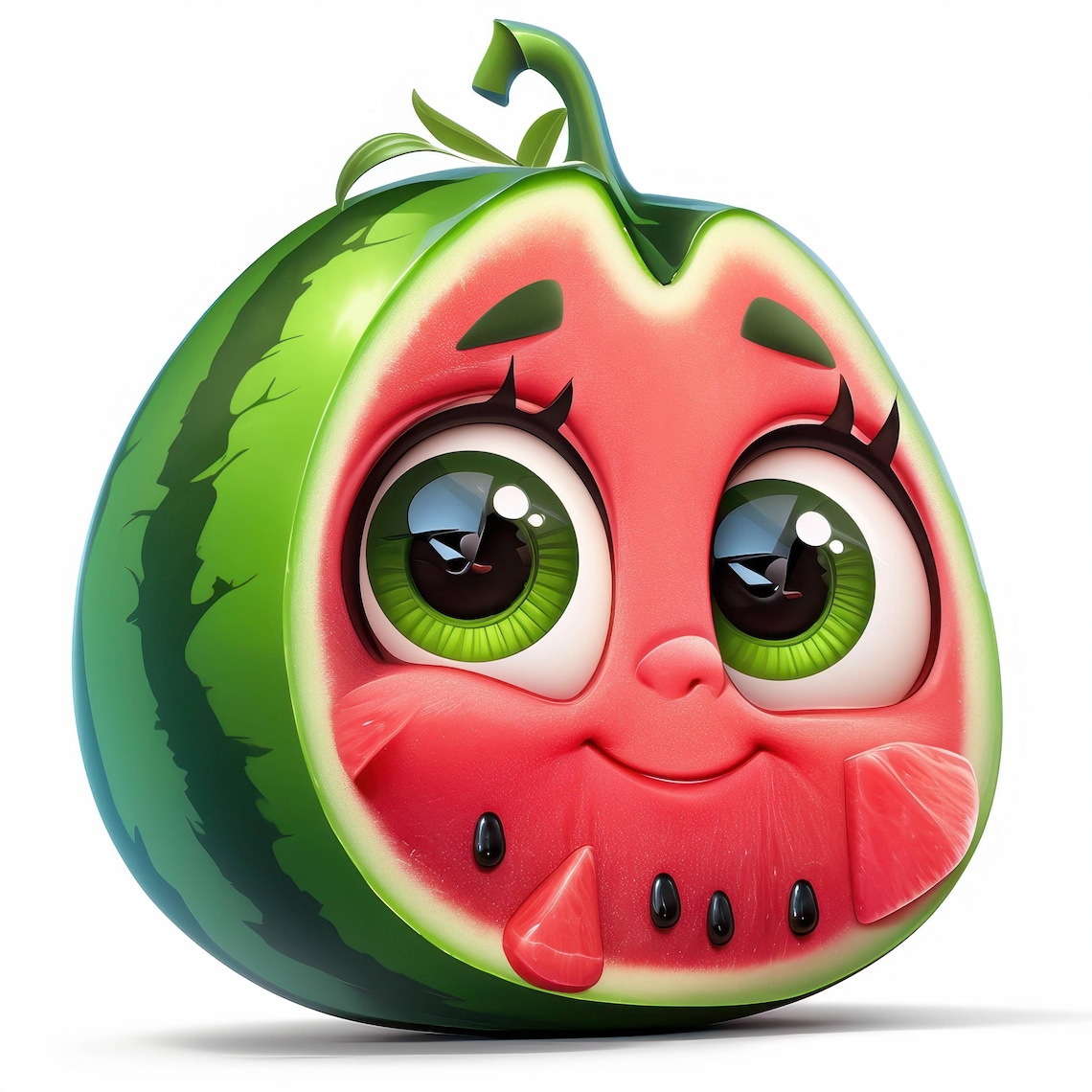 10 Cute Watermelon Clipart Bundle, Summer Fruit Illustration, Printable ...