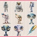 Watercolor Space Clipart Bundle, Outerspace Clip Art Set, Astronaut and ...