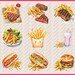 Watercolor French Fries Clipart Bundle, Fast Food Clip Art Set ...