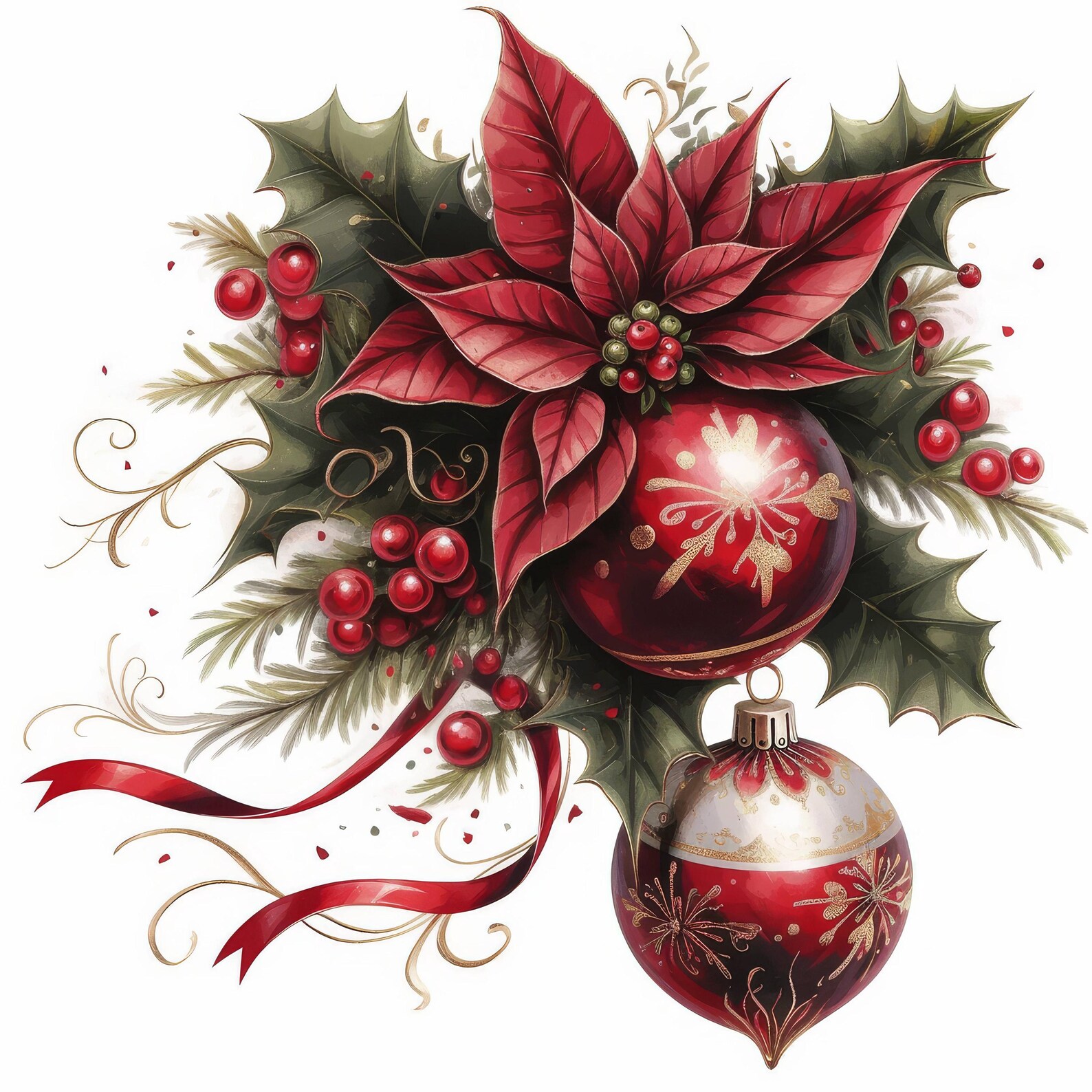 12 Christmas Clipart | Christmas Tree Decoration Clipart | Printable ...