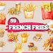 Watercolor French Fries Clipart Bundle, Fast Food Clip Art Set ...