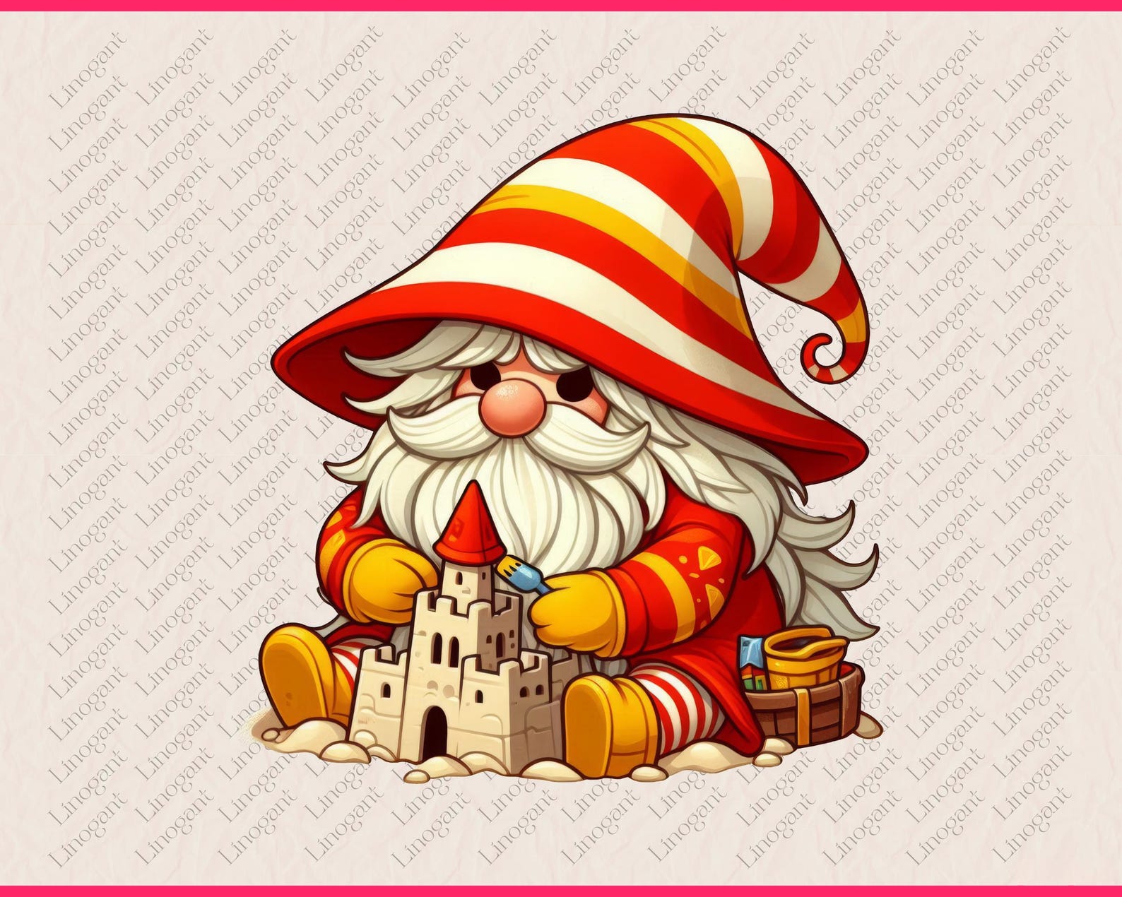 17 PNG Sand Castle Gnomes Clipart, Cute Gnome, Summer Gnome, Gnome ...