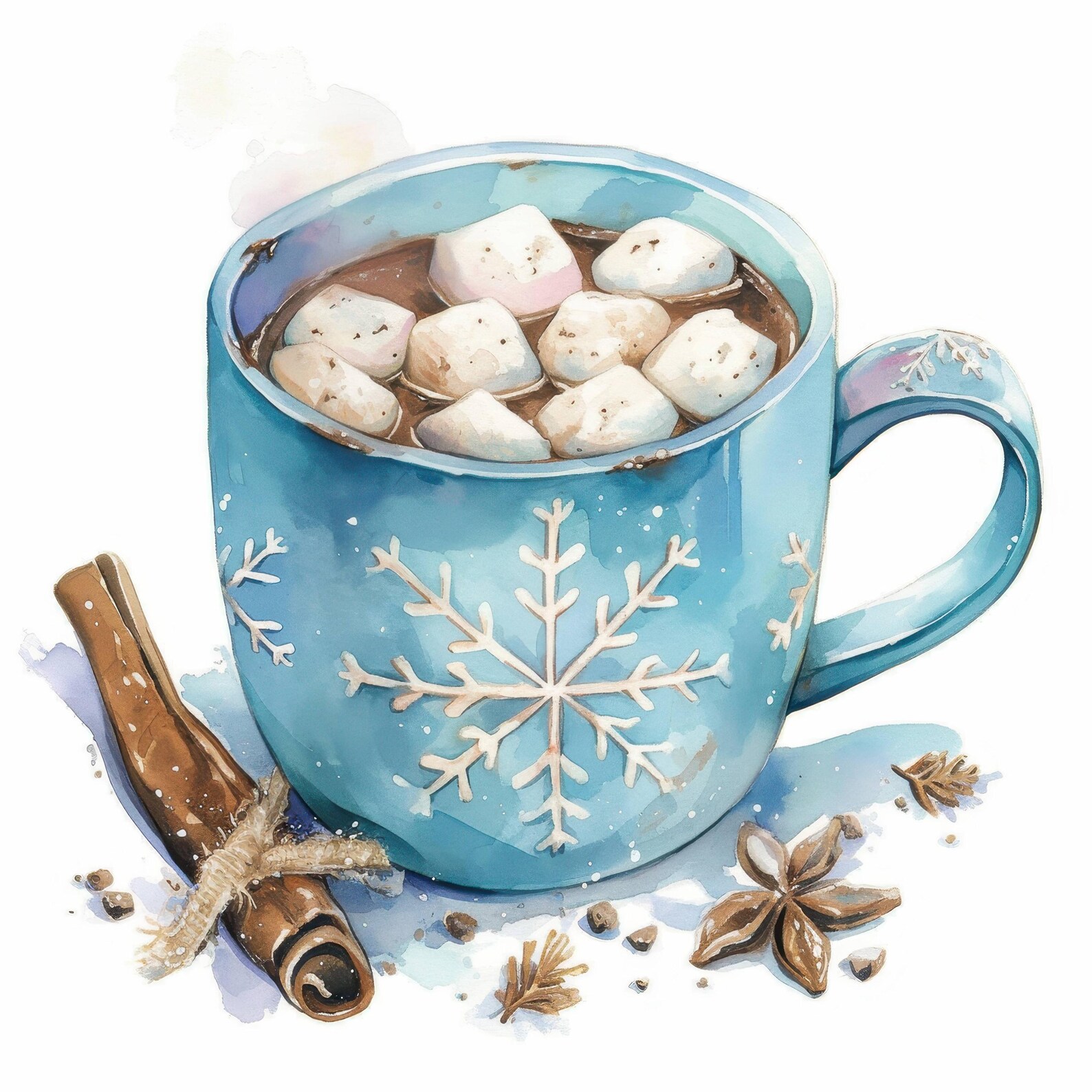 10 Hot Cocoa Mug Clipart Bundle, Warm Winter Mug Illustration ...