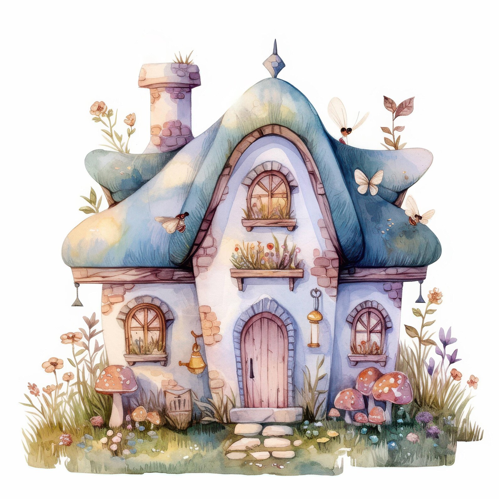 11 Forest Fairy House Clipart Bundle, Magical Cottage Illustration ...