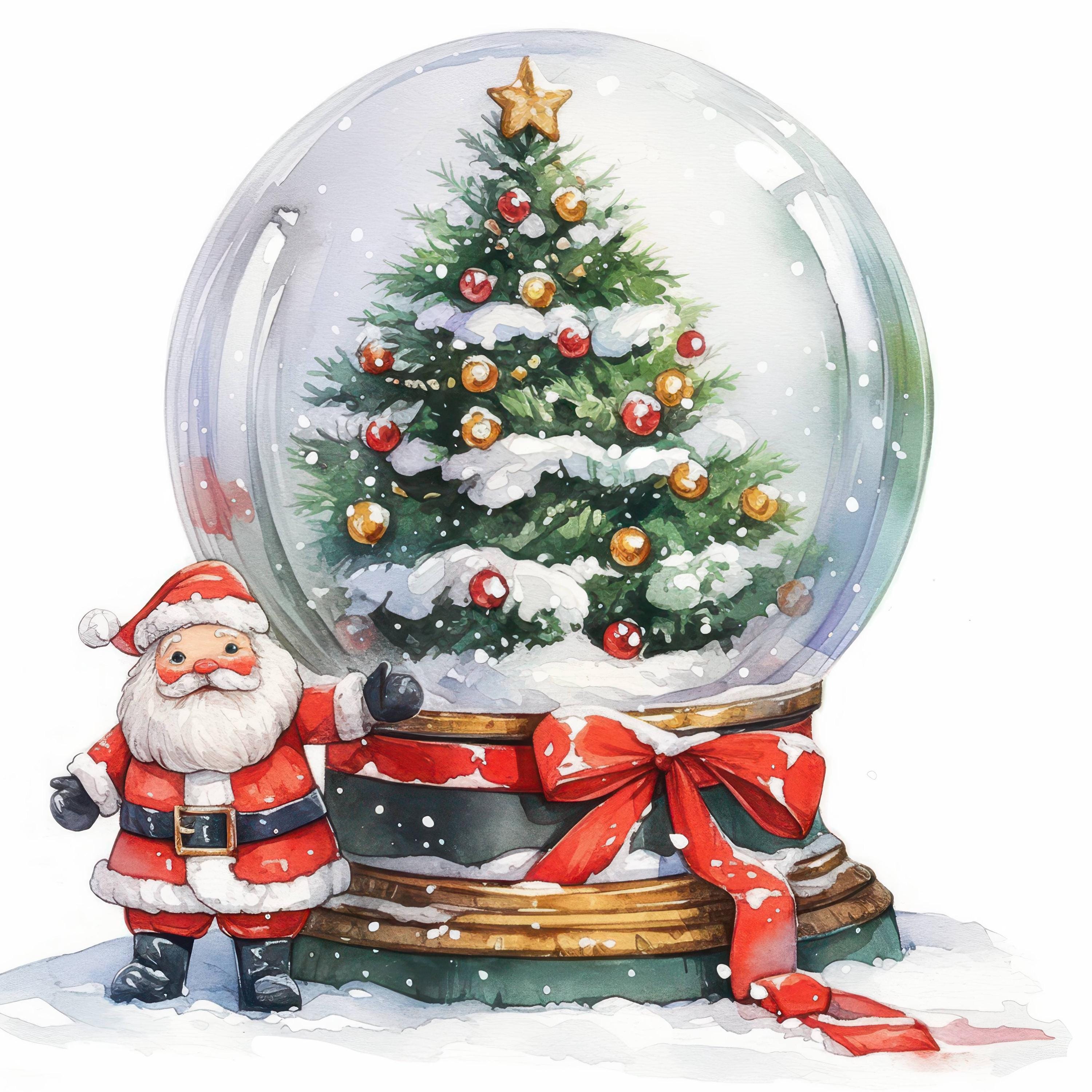 10 Snow Globe Clipart Bundle, Winter Keepsake Scene Illustration ...