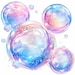 10 Bubble Clipart Bundle, Floating Circle Illustration, Printable ...