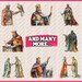 Watercolor Medieval King Clipart Bundle, Fantasy Middle Age Clip Art ...