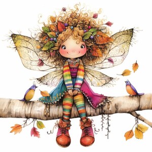 Whimsical Pixie Clip Art 11 High Res Watercolor Jpgs for Junk Journals ...