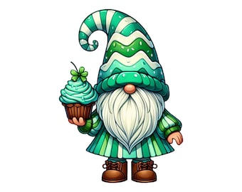 Cupcake Gnomes Clipart – 28 PNG Sweet Dessert Graphics (digital ...