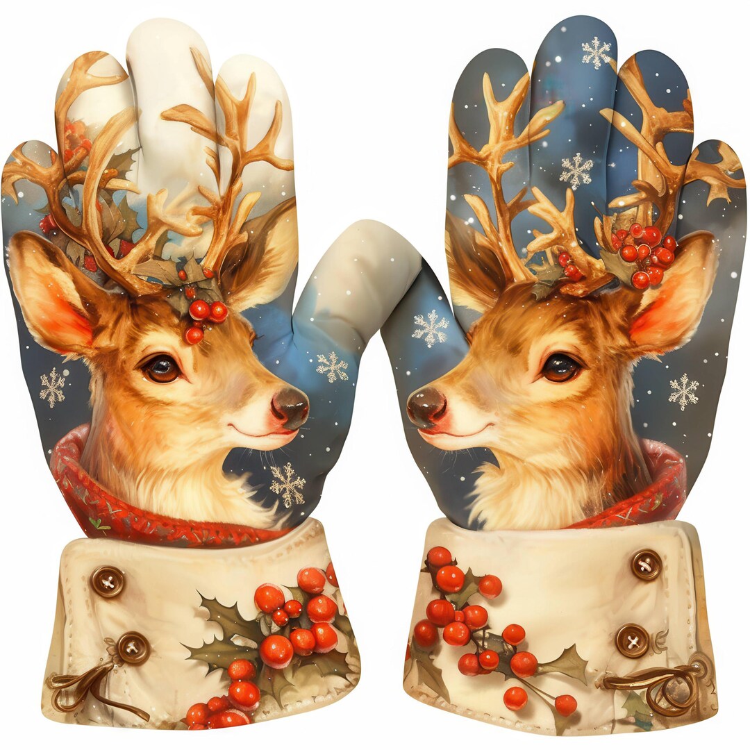 13 Winter Mittens Clipart Bundle, Festive Knit Accessory Illustration ...