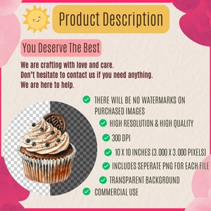 Watercolor Cupcake Clipart Bundle, Cupcakes Clip Art Set, Dessert PNG ...