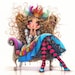 Quirky Queen Girl Clip Art 10 High Res Watercolor Jpgs for Junk ...