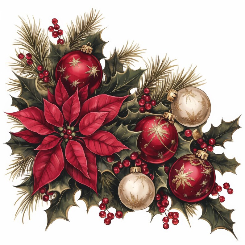11 Christmas Clipart | Shiny Christmas Decoration Clipart | Printable ...