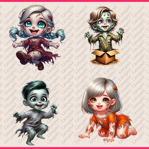 37 PNG Zombie Children Clipart, Cute Zombie, Halloween Baby Toddler ...
