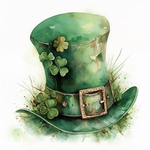 10 Leprechaun Hat Clipart Bundle, St. Patrick’s Day Accessory ...