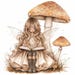 16 Fairy on Mushroom Clipart Bundle, Enchanting Woodland Scene ...