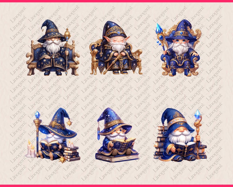34 PNG Fantasy Wizard Gnome Clipart, Cute Gnomes, Magical Gnome, Gnome ...