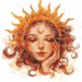 19 Sun Face Clipart Bundle, Unique Patterned Celestial Illustration ...