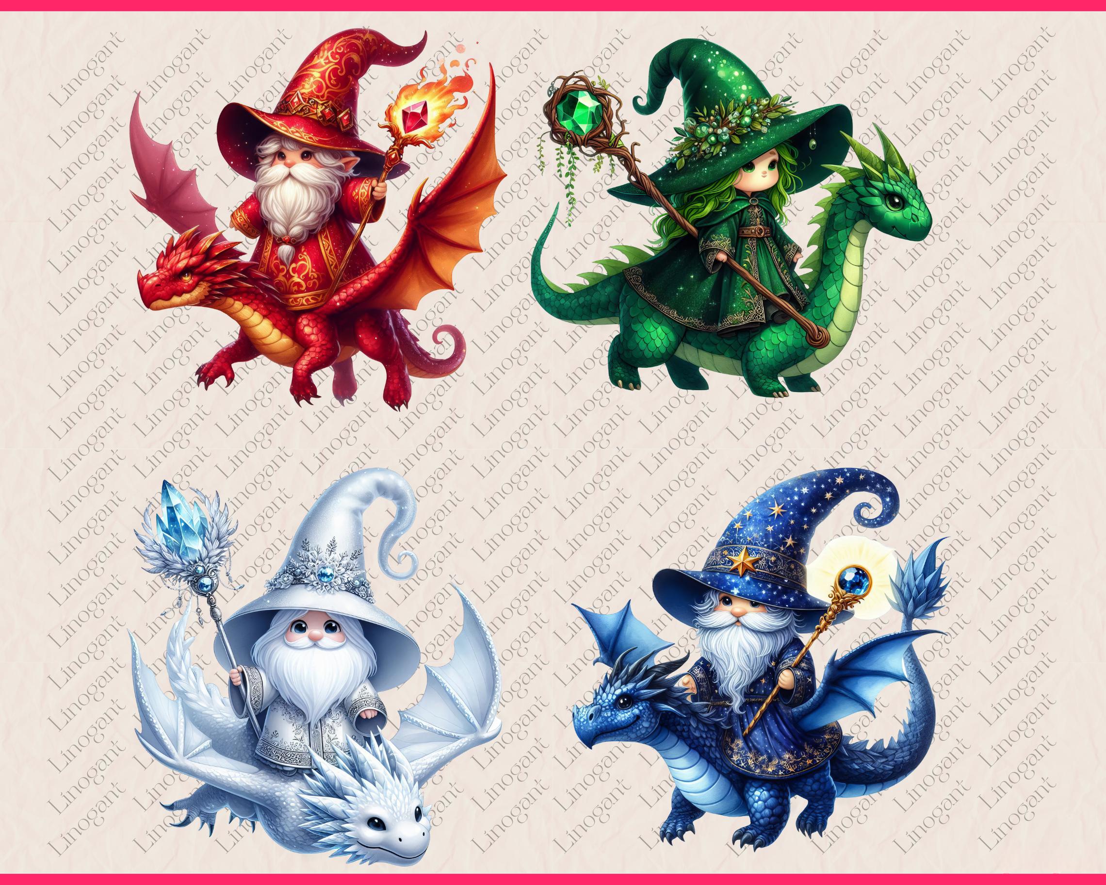 28 PNG Dragon Wizard Gnome Clipart, Cute Gnomes, Riding Gnome, Gnome ...