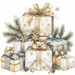 10 Winter Gift Box Clipart Bundle, Snowy Present Illustration ...