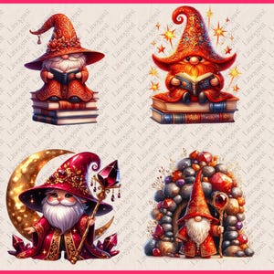 20 PNG Cute Wizard Gnomes Clipart | Cute Gnome, Enchanted Gnome ...
