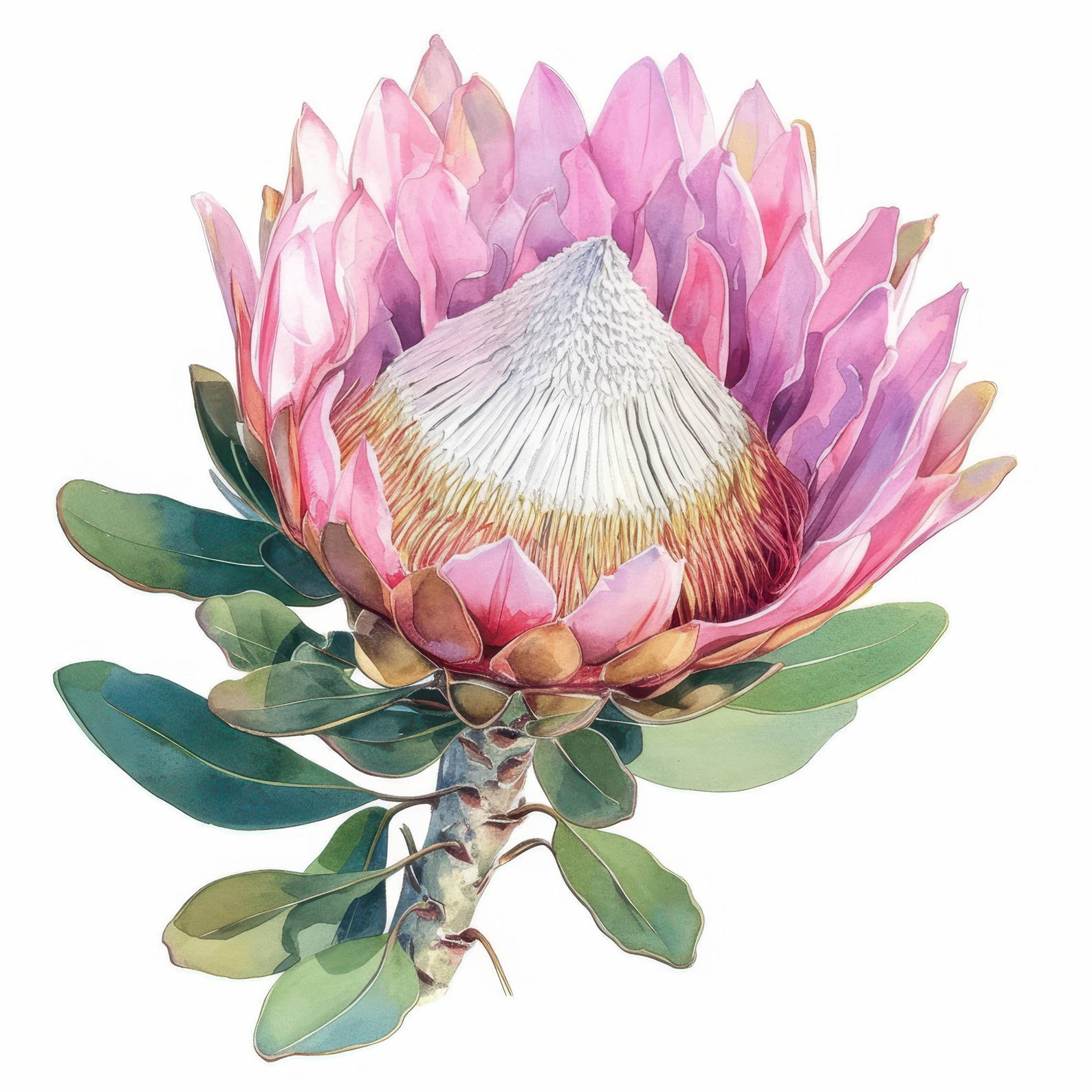 15 Protea Clipart Bundle, King Flower Art Illustration, Printable ...