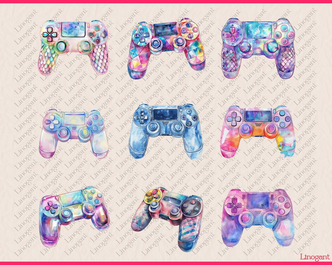 44 PNG Gamepad Clipart, Gaming Controller Illustrations, Colorful ...