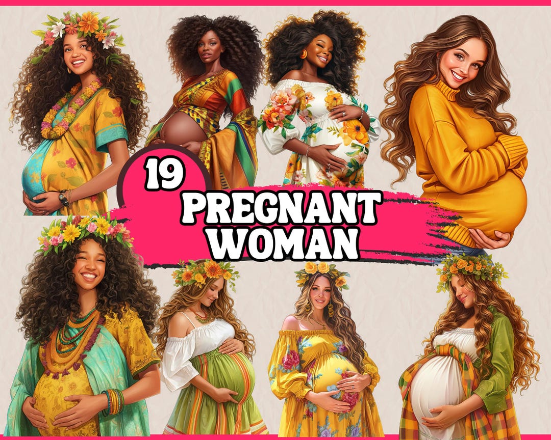 19 Happy Pregnant Woman Clipart | Maternity Girls | Printable ...