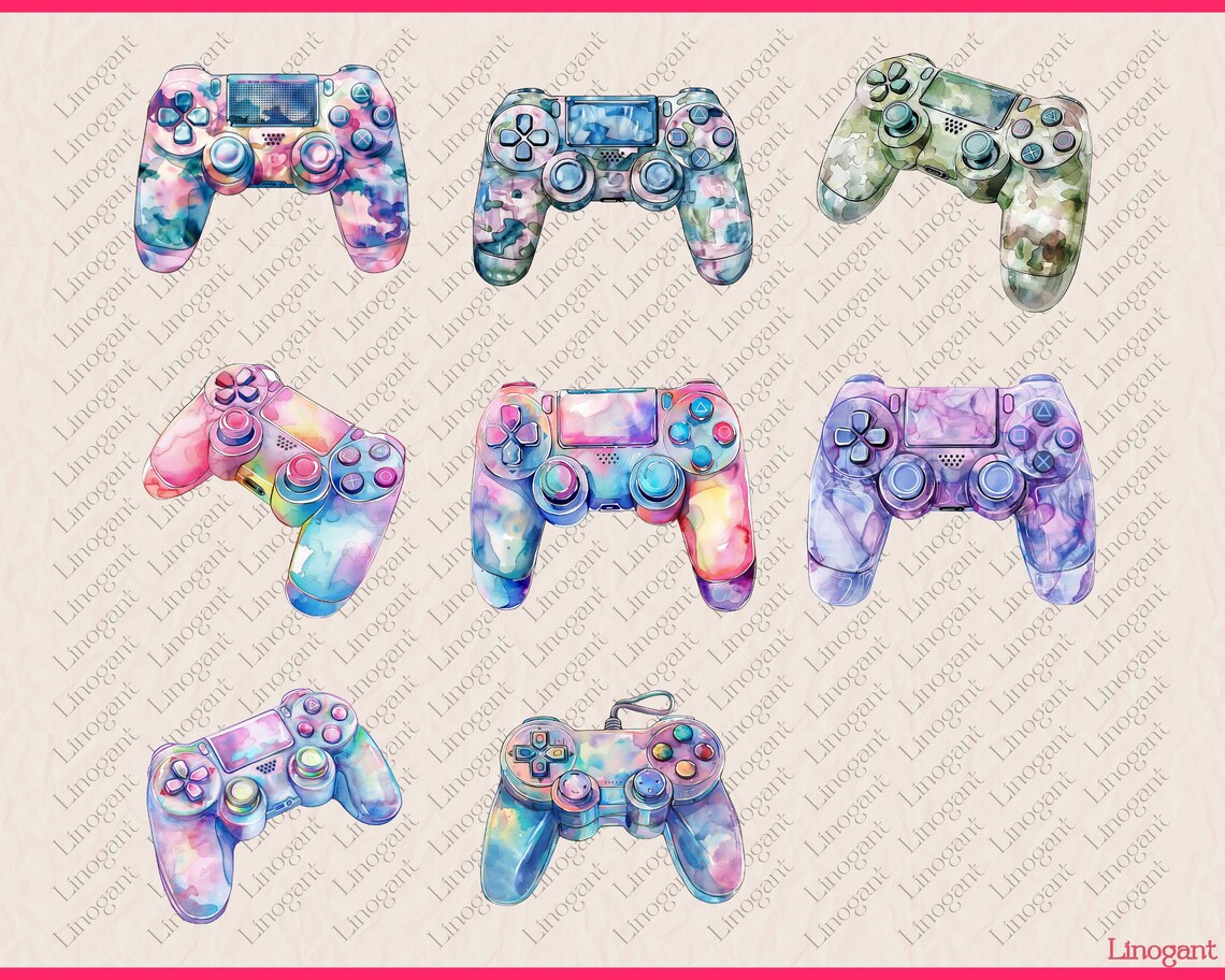 44 PNG Gamepad Clipart, Gaming Controller Illustrations, Colorful ...