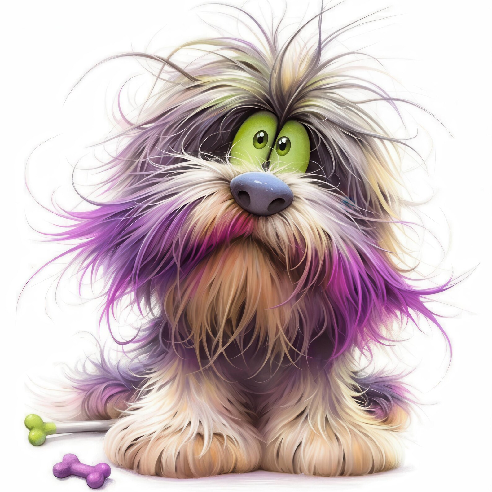 Quirky Messy Dog Clipart 12 High Res Watercolor Jpgs for Junk ...