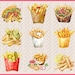 Watercolor French Fries Clipart Bundle, Fast Food Clip Art Set ...