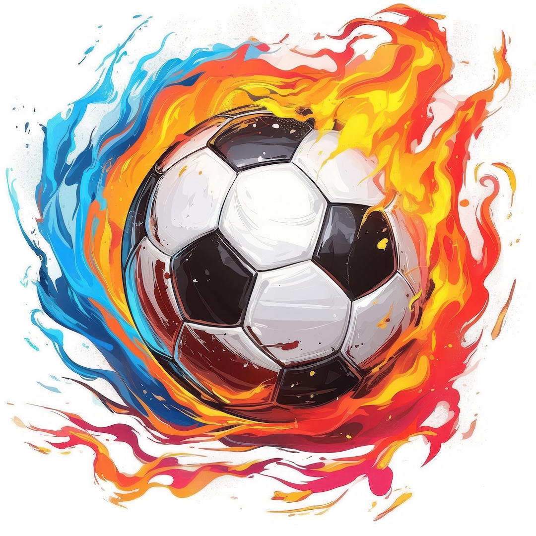 17 Soccer Ball Clipart Bundle, Classic Football Illustration, Printable ...